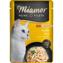 Miamor Feine Filets in Sauce Huhn Pur Katzen-Nassfutter getreidefrei 24x100g