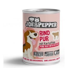 Joe & Pepper Dog Rind pur mit Kartoffeln Hunde-Nassfutter getreidefrei 6x400g