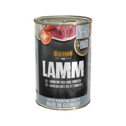 Belcando Feuchtnahrung Lamm mit Reis & Tomaten Hunde-Nassfutter ohne künstliche Zusätze 12x400g
