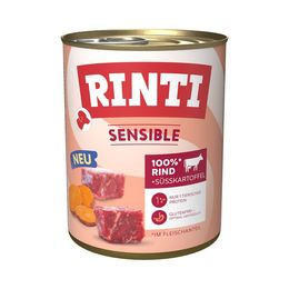 Rinti Sensible Rind & Süßkartoffel Hunde-Nassfutter für Allergiker geeignet 6x800g