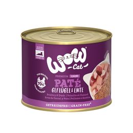 WOW Cat Senior Geflügel & Ente Katzen-Nassfutter getreidefrei 6x200g