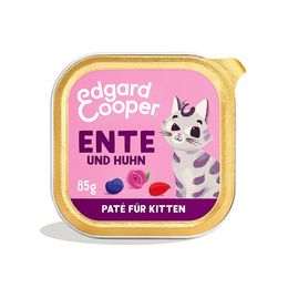 Edgard & Cooper Pat&eacute; Kitten Freilaufente & Freilaufhuhn Katzen-Nassfutter getreidefrei 8x85g