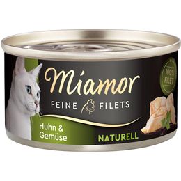 Miamor Feine Filets naturell Huhn & Gemüse Katzen-Nassfutter ohne Getreide 24x80g
