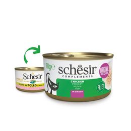 12x70 g Schesir Cat Huhn in Br&uuml;he