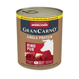 animonda GranCarno single protein Rind pur Hunde-Nassfutter getreidefrei 6x800g