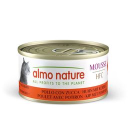 Almo Nature HFC Mousse Huhn mit K&uuml;rbis Katzen-Nassfutter glutenfrei 24x70g