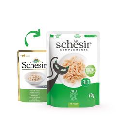 12x70 g Schesir Cat Huhn in Jelly