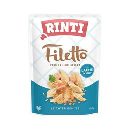 Rinti Filetto Huhn & Lachs in Jelly Hunde-Nassfutter ohne Getreide 24x100g