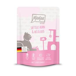 MjAMjAM Quetschie saftiges Huhn und Wildlachs Katzen-Nassfutter getreidefrei 6x300g