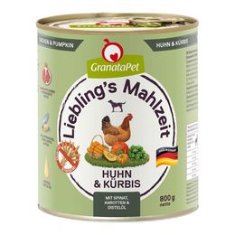 Granatapet Liebling’s Mahlzeit Huhn und Kürbis 6x800g