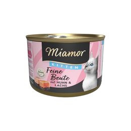 Miamor Feine Beute Kitten - Huhn & Lachs Katzen-Nassfutter getreidefrei 12x 185g