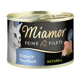 Miamor Feine Filets Naturell Skipjack-Thunfisch Katzen-Nassfutter getreidefrei 12x156g