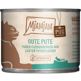 MjAMjAM purer Fleischgenuss gute Pute pur Katzen-Nassfutter getreidefrei 6x200g