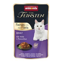 animonda vom Feinsten Adult mit Wild + Putenfilet Katzen-Nassfutter ohne Getreide 36x85g