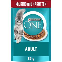 Purina One Adult in Sauce Rind Katzen-Nassfutter ohne k&uuml;nstliche Farbstoffe 26x85g