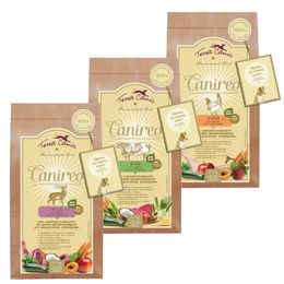 Terra Canis Canireo Mixpaket Huhn, Wild & Rind Hunde-Trockenfutter getreidefrei 3x1kg