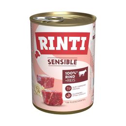 Rinti Sensible Rind & Reis Hunde-Nassfutter getreidefrei 12x400g