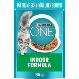 Purina One INDOOR FORMULA in Sauce Thunfisch Katzen-Nassfutter Anti Hairball 26x85g