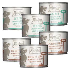 MjAMjAM Monopaket I mit Lamm&Pute Hunde-Nassfutter getreidefrei 6x200g