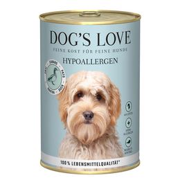 DOG&rsquo;S LOVE Dog's Love Hypoallergen Ente mit Topinambur und Karotten Hunde-Nassfutter ohne Farbstoffe 6x400g