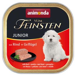 animonda vom Feinsten Junior Rind und Geflügel Hunde-Nassfutter getreidefrei 22x150g