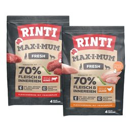 Rinti Max-i-Mum Rind und Huhn Mixpaket Hunde-Trockenfutter 2x4kg