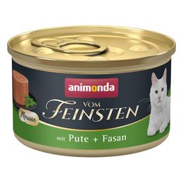 animonda vom Feinsten Mousse mit Pute + Fasan Katzen-Nassfutter getreidefrei 12x85g
