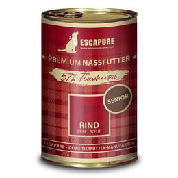 Escapure Senior-Men&uuml; Rind Hunde-Nassfutter Alleinfuttermittel 6x400g