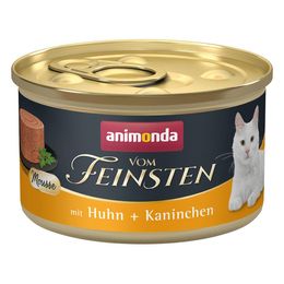animonda vom Feinsten Mousse mit Huhn + Kaninchen Katzen-Nassfutter ohne Getreide 12x85g