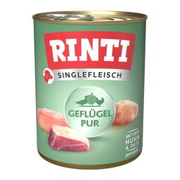 Rinti Singlefleisch Exclusive Gefl&uuml;gel pur Hunde-Nassfutter getreidefrei 6x800g