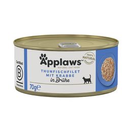 Applaws Cat Thunfischfilet & Krabbenfleisch Katzen-Nassfutter hoher Fleischanteil 24x70g