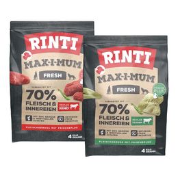 Rinti Max-i-Mum Rind und Pansen Mixpaket Hunde-Trockenfutter für ausgewachsene Hunde 2x4kg
