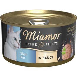 Miamor Feine Filets in Sauce Thun Pur Katzen-Nassfutter ohne Getreide 24x85g