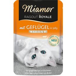 Miamor Ragout Royale Kitten Gefl&uuml;gel in Jelly Katzen-Nassfutter ohne Konservierungsmittel 22x100g