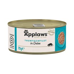 Applaws Cat glutenfreies Thunfischfilets Katzen-Nassfutter glutenfrei 24x70g