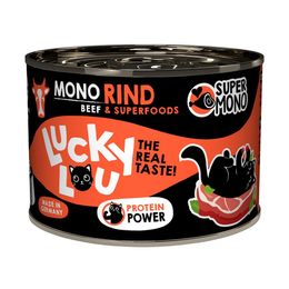 Lucky Lou SuperMono² Rind Katzen-Nassfutter getreidefrei 6x200g