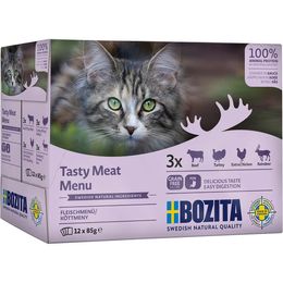 Bozita HiS Multibox Fleisch Katzen-Nassfutter getreidefrei 12x85g