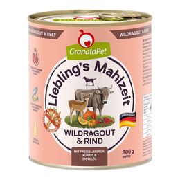 Granatapet Liebling's Mahlzeit Wildragout und Rind 6x800g