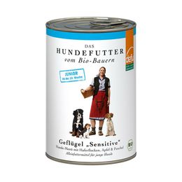 Defu Junior Bio-Gefl&uuml;gel Sensitive Hunde-Nassfutter Bio 400g