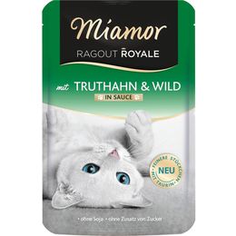 Miamor Ragout Royale Truthahn & Wild in Sauce Katzen-Nassfutter ohne Konservierungsmittel 22x100g