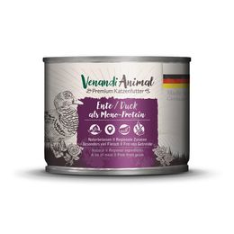 Venandi Animal Ente als Monoprotein Katzen-Nassfutter hoher Fleischanteil 6x200g