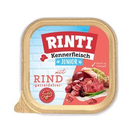 Rinti Kennerfleisch Junior mit Rind Hunde-Nassfutter Alleinfuttermittel 9x300g
