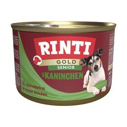 Rinti Gold Senior mit Kaninchen Hunde-Nassfutter ohne Farbstoffe 12x185g