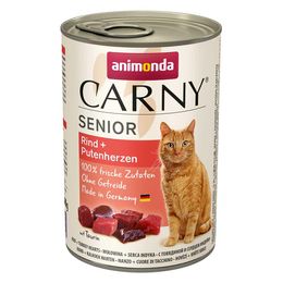 6x400g animonda Carny Senior Rind und Putenherz