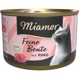 Miamor Feine Beute Rind Katzen-Nassfutter getreidefrei 12x185g