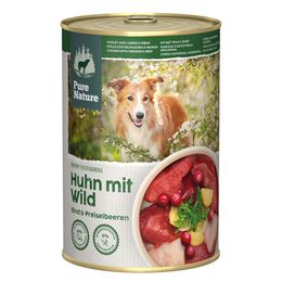 Pure Nature ADULT Huhn mit Wild & Rind Hunde-Nassfutter getreidefrei 6x400g