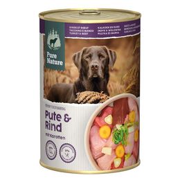 Pure Nature ADULT Pute & Rind Hunde-Nassfutter ohne Getreide 6x400g