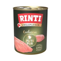 Rinti Singlefleisch Exclusive Pute pur Hunde-Nassfutter ohne Konservierungsmittel 6x800g