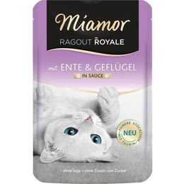 Miamor Ragout Royale Ente & Gefl&uuml;gel in Sauce Katzen-Nassfutter ohne Konservierungsmittel 22x100g