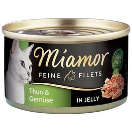 Miamor Feine Filets in Jelly Thunfisch und Gemüse Katzen-Nassfutter mit Vitaminen 24x100g